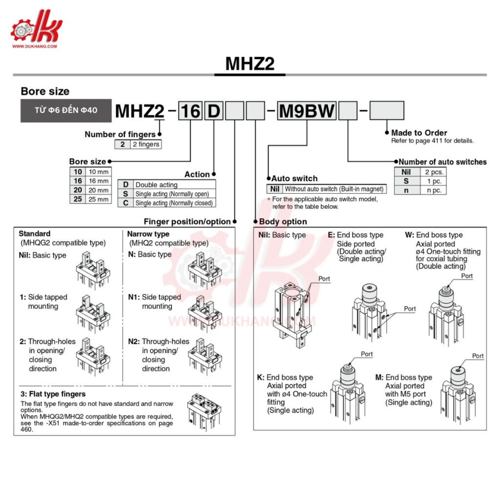 Xi lanh kẹp MHZ2-6D MHZ2-10D MHZ2-16D MHZ2-20D MHZ2-25D MHZ2-32D MHZ2-40D giá rẻ ở tphcm - Vật ...