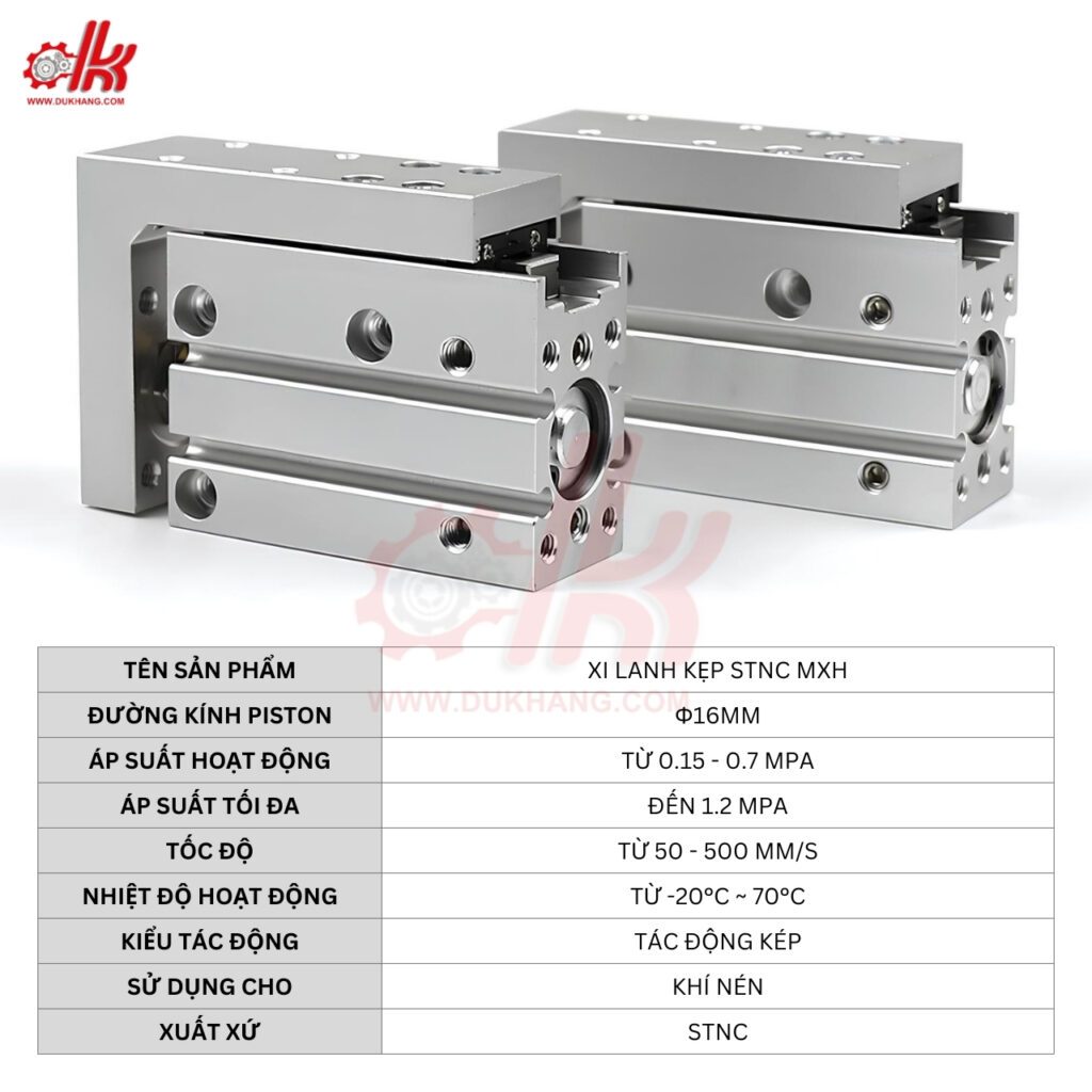 Xi lanh kẹp STNC MXH 16x20 - Vật tư công nghiệp - Dủ Khang