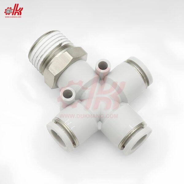 Ngã Tư Nối Hơi khí Nén AIRTAC PZB4 PZB6 PZB8 PZB10 PZB12 - Vật tư công nghiệp - Dủ Khang